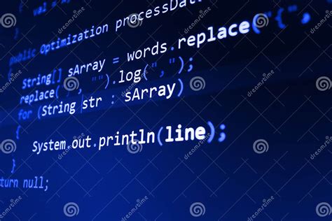 Het Abstracte Scherm Van De Programmeringscode Van Softwareontwikkelaar