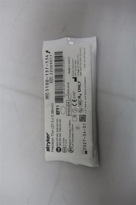 New Stryker 5100 137 134 Precisoin Thin 270 X 038 Mm Disposables