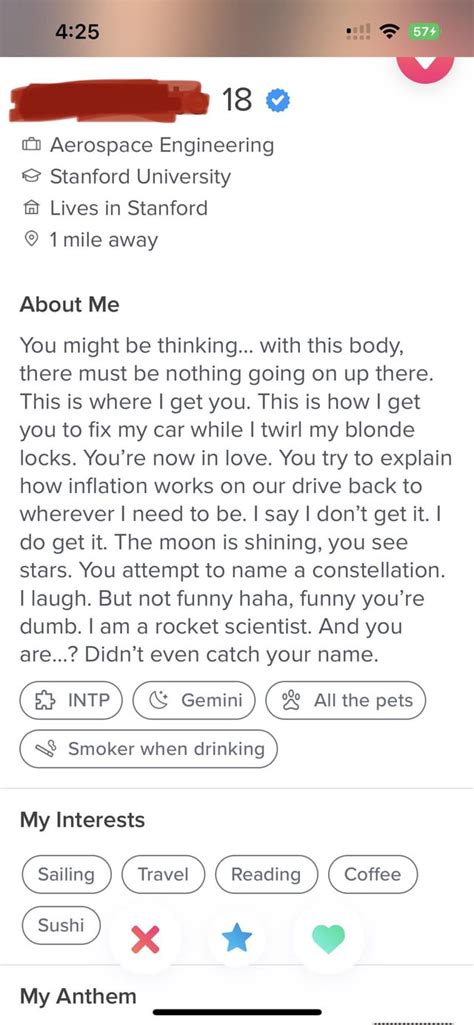 We get it you’re smart : r/Tinder