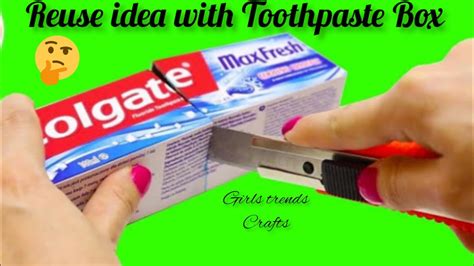 Diy Reuse Crafts With Empty Toothpaste Boxes Sequence 💐colour Box