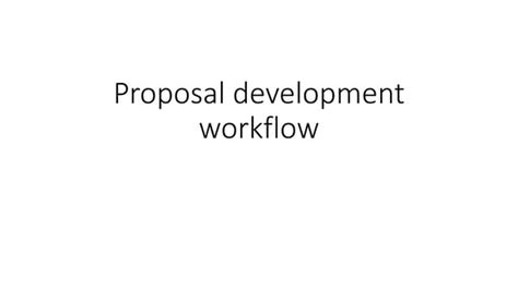 Proposal Development Workflow Ppt