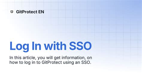log in with sso gitprotect en