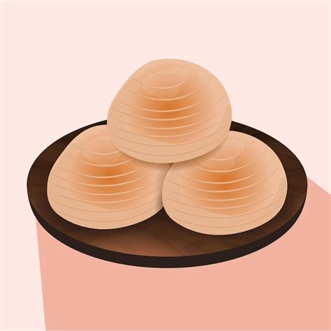 중국 전통 퍼프 페이스트리 타로 월병 프리미엄 벡터