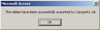 MS Access Export Two Access Tables Into Individual Sheets In An Excel Spreadsheet