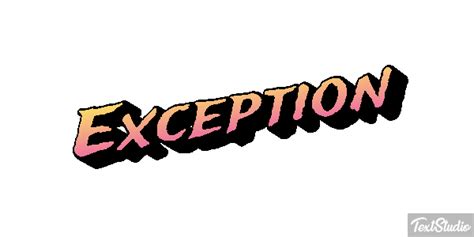 Exception Word Animated  Logo Designs
