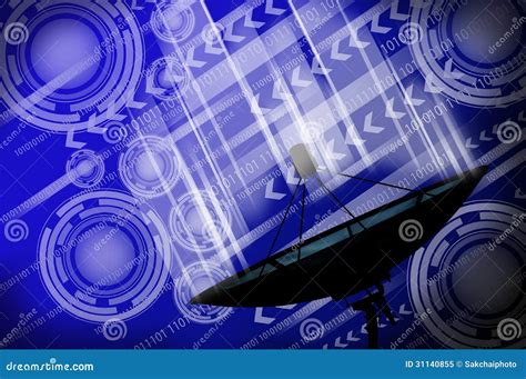 Satellite Dish Transmission Data Stock Image Image Of Scan Doppler 31140855
