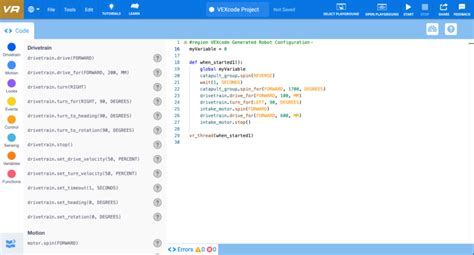 Virtual Skills Vex 机器人