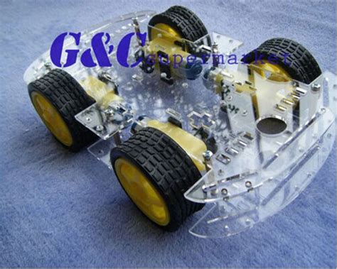 New 4wd Robot Smart Car Chassis Kits Car With Speed Encoder In