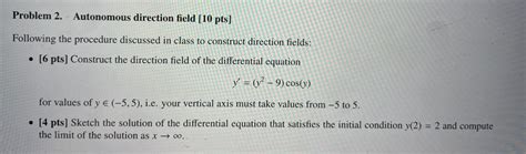 Solved Problem 2 ﻿autonomous Direction Field 10