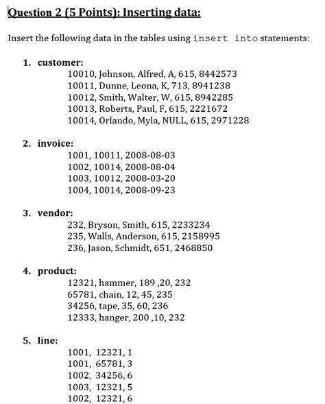 Solved Write An SQL Statement To Do Each Of The Following Chegg