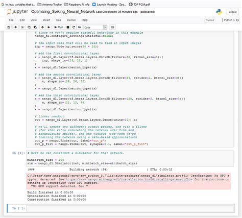Error Running Optimizing A Spiking Neural Network Example Examples