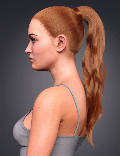 High Ponytail For Genesis 8 And 81 Females Filled Free Daz 3d Models