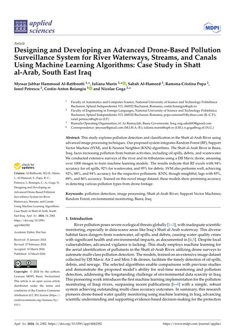 Pdf Designing And Developing An Advanced Drone Based Pollution Surveillance System For River