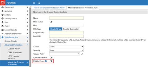 Ssl Stripping Detection Support In Mitb Protection 763 Fortiweb 7
