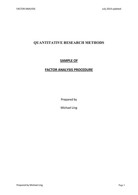 Factor Analysis July 2014 Updated Pdf