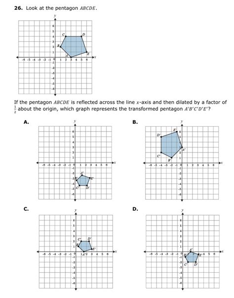 Look At The Pentagon Abcde If The Pentagon Abcde Is Reflected Across
