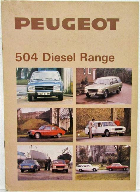 1978 1983 Peugeot 504 Diesel Range Sales Brochure Uk Market