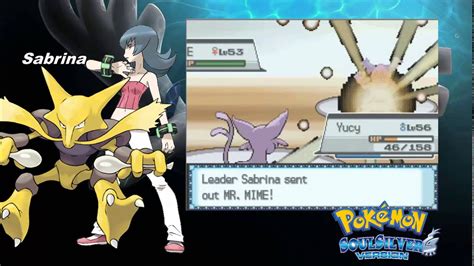 Pokemon Soulsilver Vs Gym Leader Sabrina Youtube