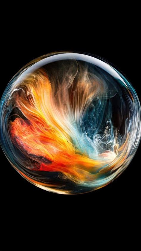 abstract sphere vivid colors swirl dynamically mesmerizing visuals