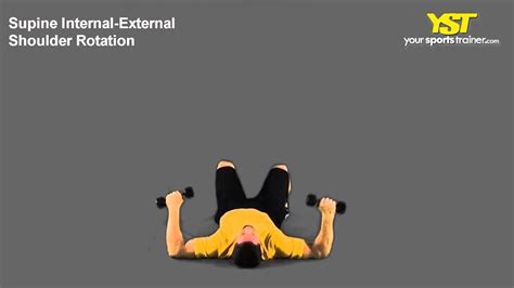 Supine Internal And External Shoulder Rotation Youtube