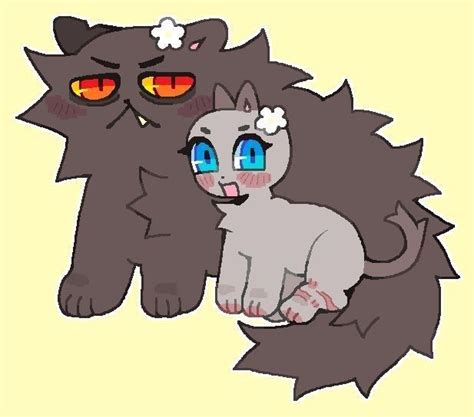 Коты воители Щербатая и Пепелюшка Иллюстрации кошек Кот воитель
