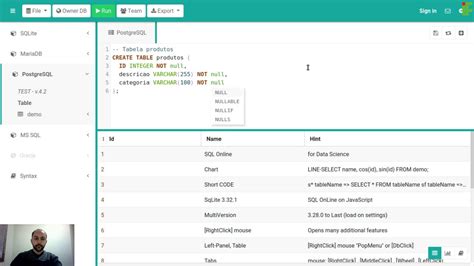 Sql Comando Create Table Youtube