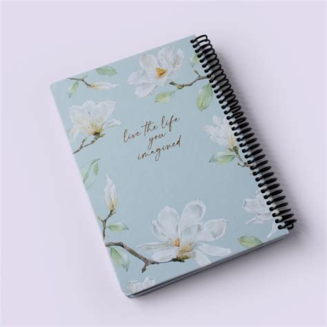 دفتر خط دار گل آبی دات نوت Dotnote جزیره کتاب