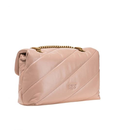 Bolso Bandolera Love Classic Puff Maxi Quilt Rosa Polvo Pinko