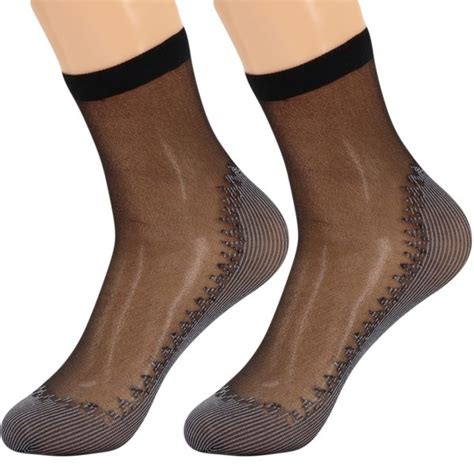 Dropship Anti Slip Sheer Ankle Socks For Women With Cotton Sole Silk