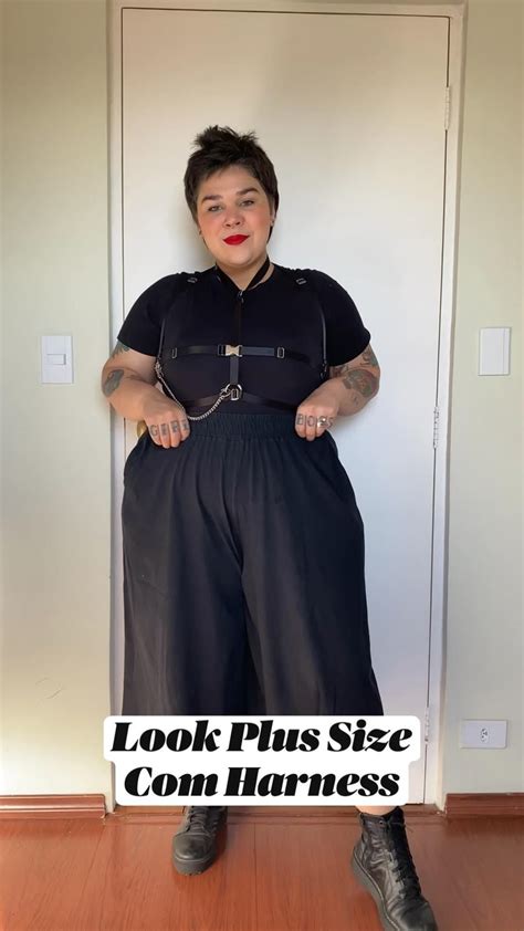 Look Plus Size Com Harness Look Plus Size Looks Looks Plus Size
