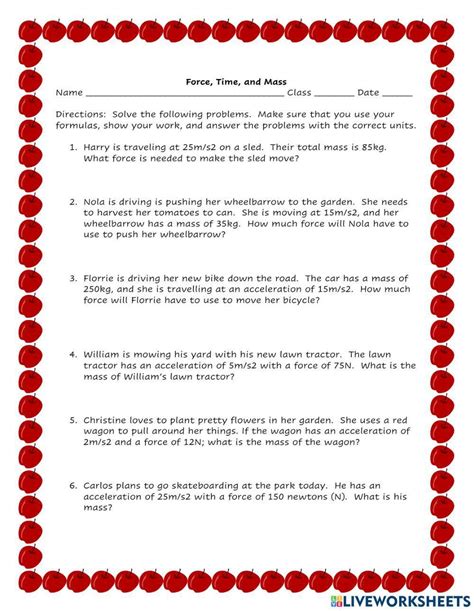 Practice Worksheet Net Force And Acceleration Airslate Signnow