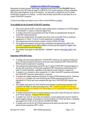 Fillable Online Lsuhsc LSUHSC NO STEM OPT Instructions Lsuhsc Fax