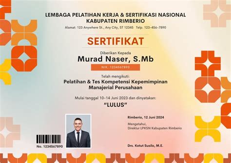 Contoh Sertifikat Pelatihan Gratis And Siap Edit Canva