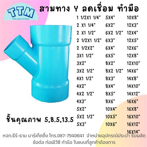 สามทางวายลด เชื่อม1 12นิ้วx1 14นิ้วสามตาวายลดเชื่อม 1 12นิ้วx1 14