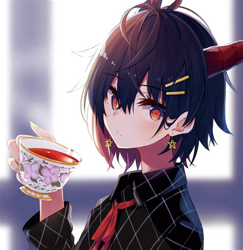 Safebooru 1girl Black Hair Black Shirt Blurry Blurry Background Blush