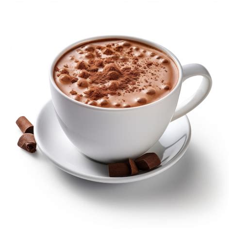 Premium Ai Image Hot Cocoa On White Background