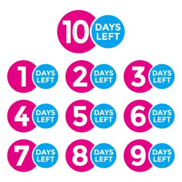 Transparent Countdown Number Day Left Banner Countdown 1 Day Left