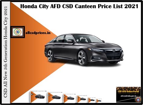 Honda Car Csd Price List 2021 Pdf Honda Amaze Csd Afd Price List 2021