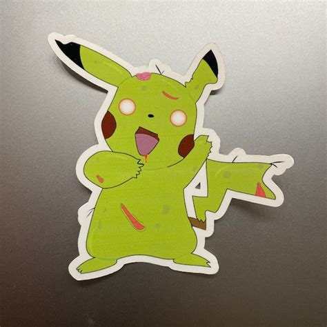 Zombie Pikachu Cards Etsy