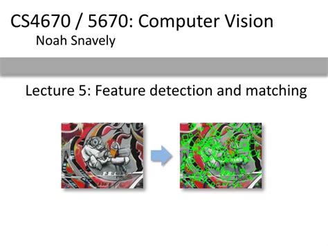 Ppt Lecture 5 Feature Detection And Matching Powerpoint Presentation