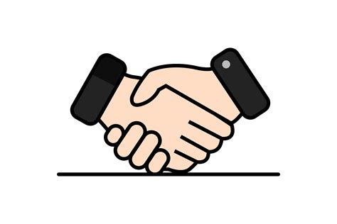 Flat Icon Of People Shaking Hands Graphic By Sijadesain · Creative Fabrica