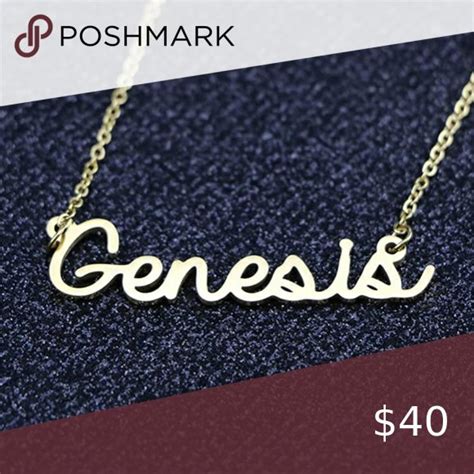 Genesis Name Necklace Custom Stainless Steel Jewelry