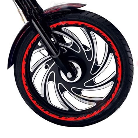 10 12 18 16Strips Motorcycle Wheel Stickers Reflective Rim Stripe