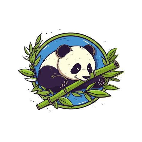 Premium Vector Cute Panda Sleeping With Bamboo Cartoo Tshirt And Mug