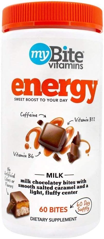 Mybite Energy Chocolate Vitamin 60 Bites Vitamin B6 B12