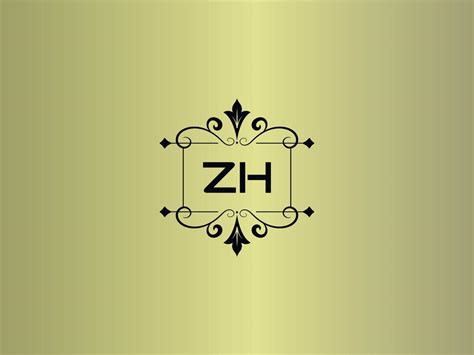 Creative Zh Logo Image Premium Zh Luxury Letter Design Vector