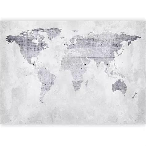 Fotomural Mapa de hormigón para pared Mapamundi tienda bimago