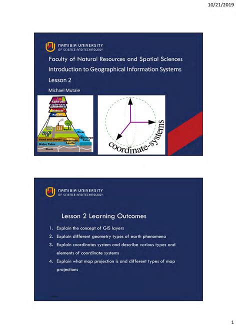 GIS Layers And Coordinate Systems Geographic Information Systems Studocu
