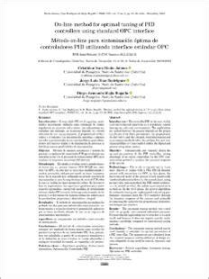 On-line method for optimal tuning of PID controllers using standard OPC interface