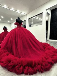 Dark Red Quinceanera Dress